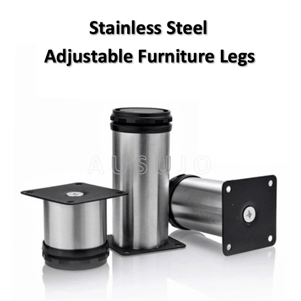 60mm 100mm 150mm 200mm Adjustable Stainless Steel Furniture Legs – AUSUJO