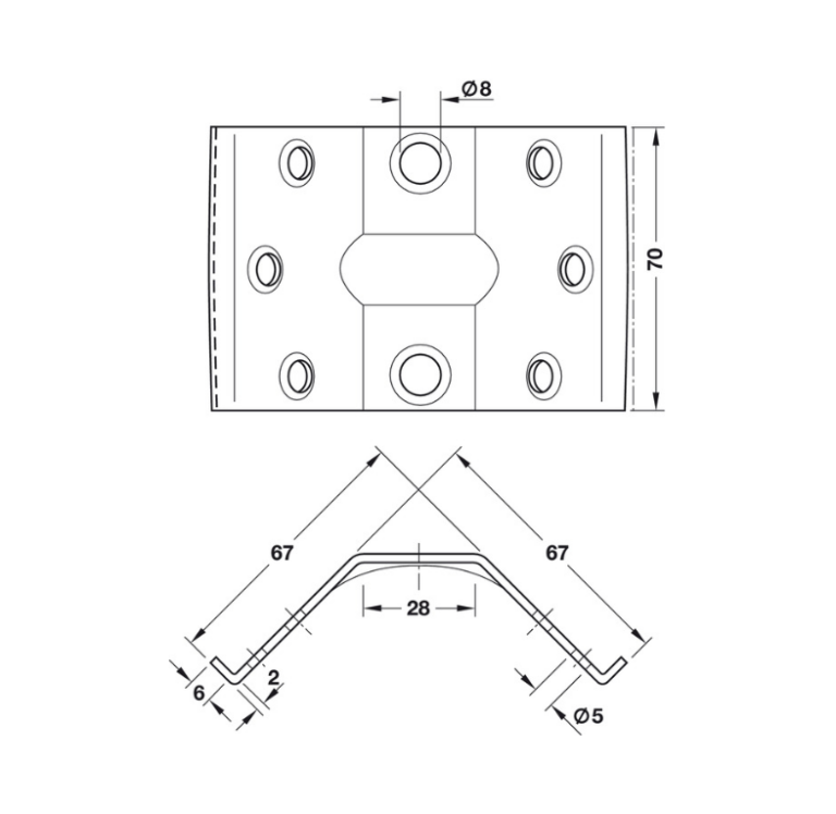 70mm Table Leg Corner Brace Bracket – AUSUJO