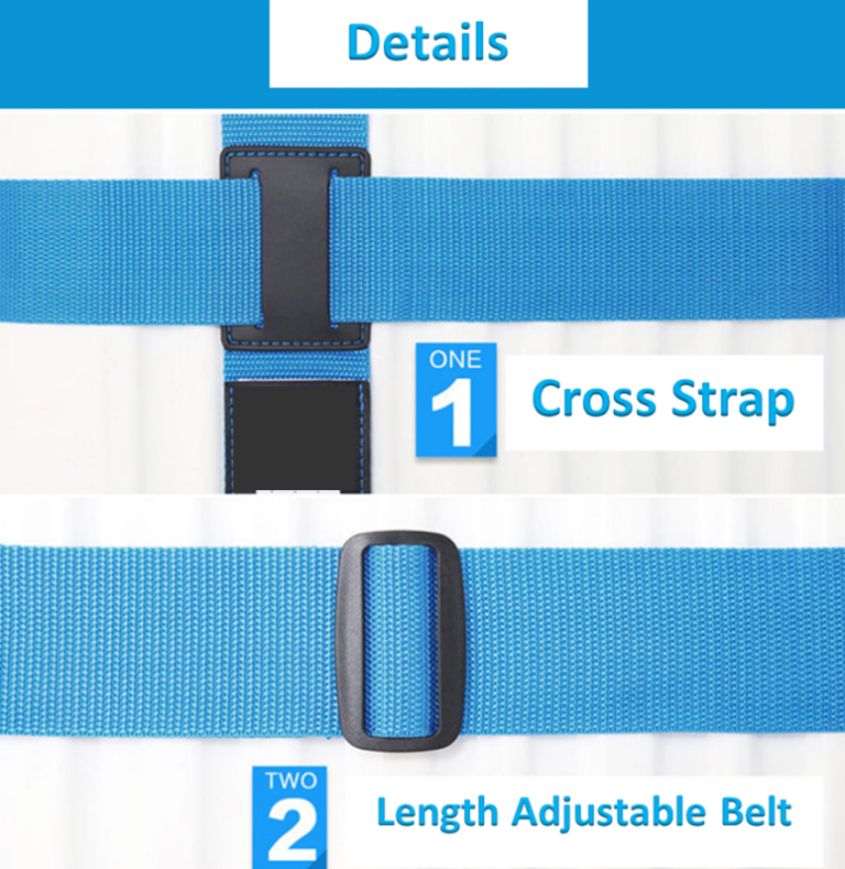 Black Personalised Embroidered Cross Luggage Strap – AUSUJO