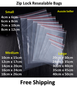 35cmx45cm: Plastic Zip Lock Resealable Clear Bags – AUSUJO